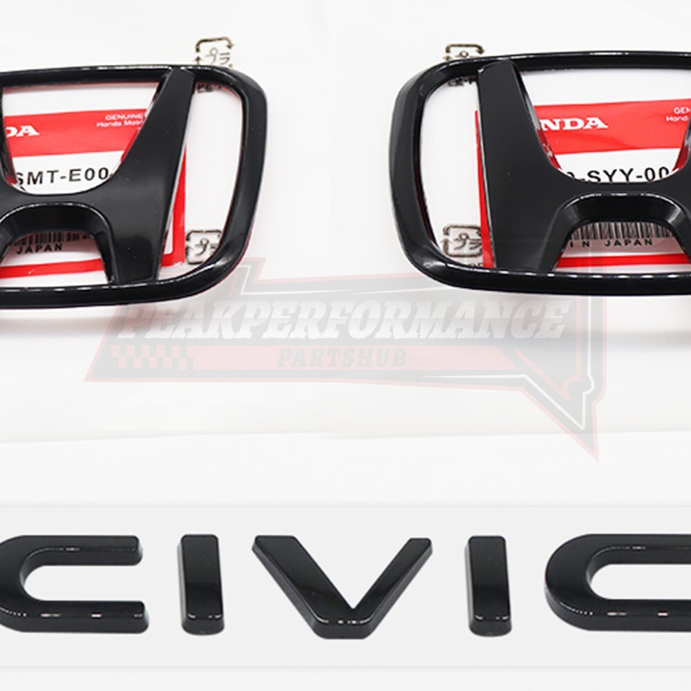 2021-2023 For HONDA CIVIC Letter Nameplate Front Rear Sticker Gloss ...