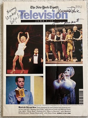 Michael Park + 2 Signed The New York Times Local TV Guide June 4 1995 ...