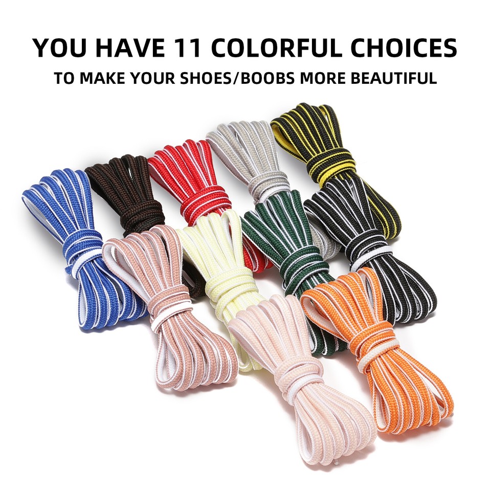 1Pair Oval Shoe Laces Replacement Strings for Sneakers Athletic Running ...