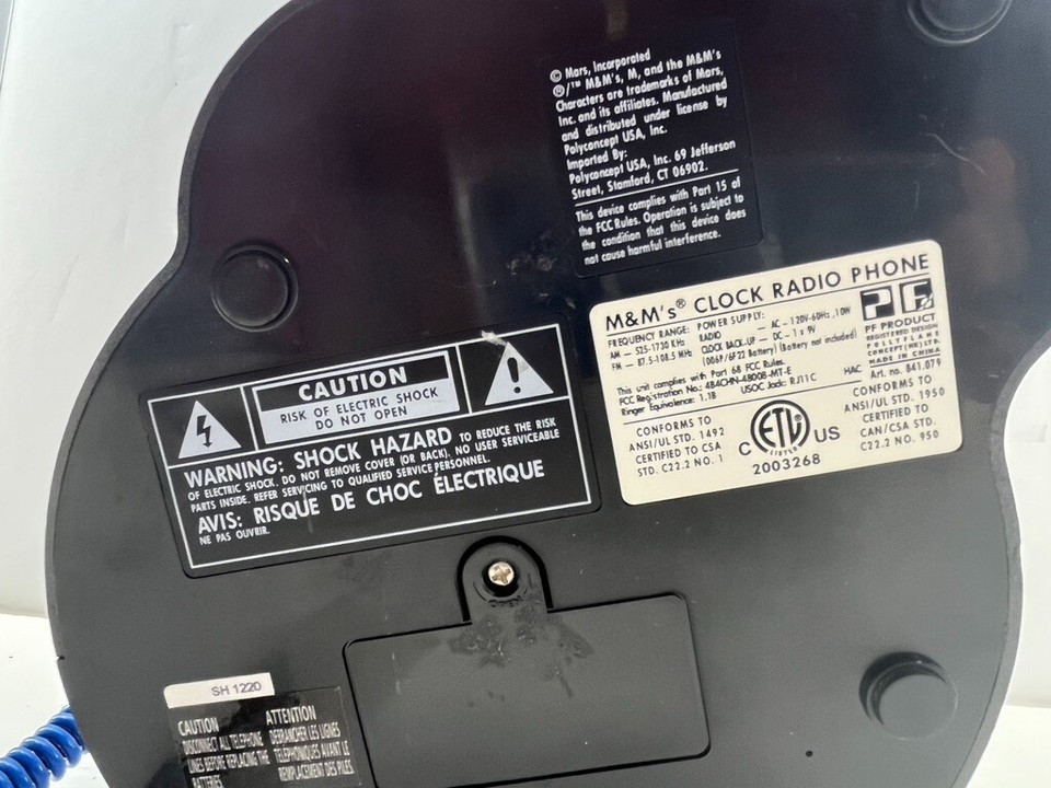 M&M Clock Radio Phone | eBay