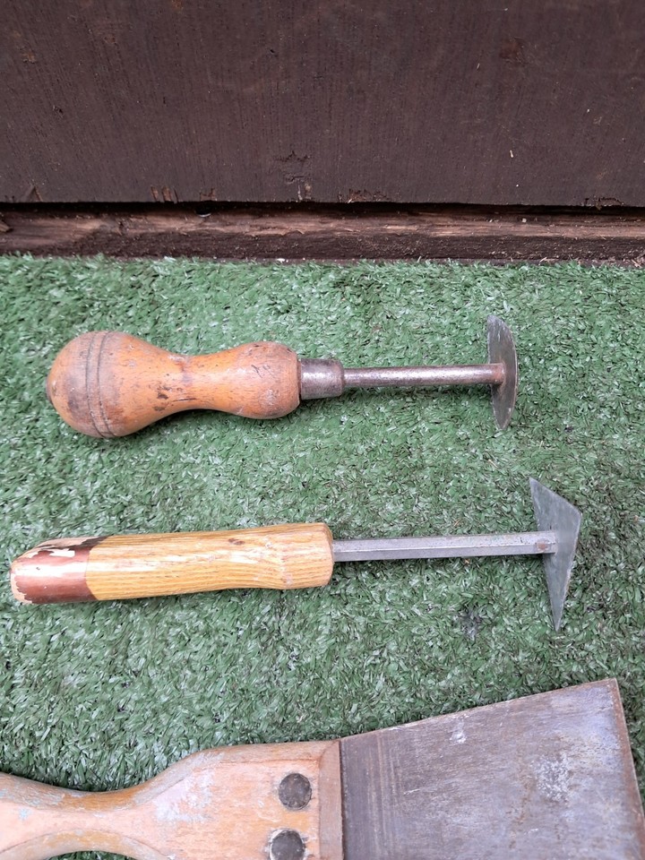 X8 VINTAGE DECORATORS TOOLS PAINT STRIPPING SCRAPERS & PUTTY KNIFES ...