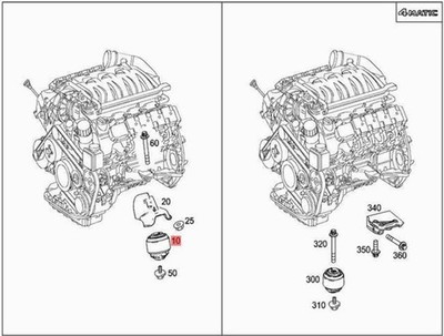 Genuine MERCEDES A209 C209 C215 C216 C219 S211 W211 Engine mount ...