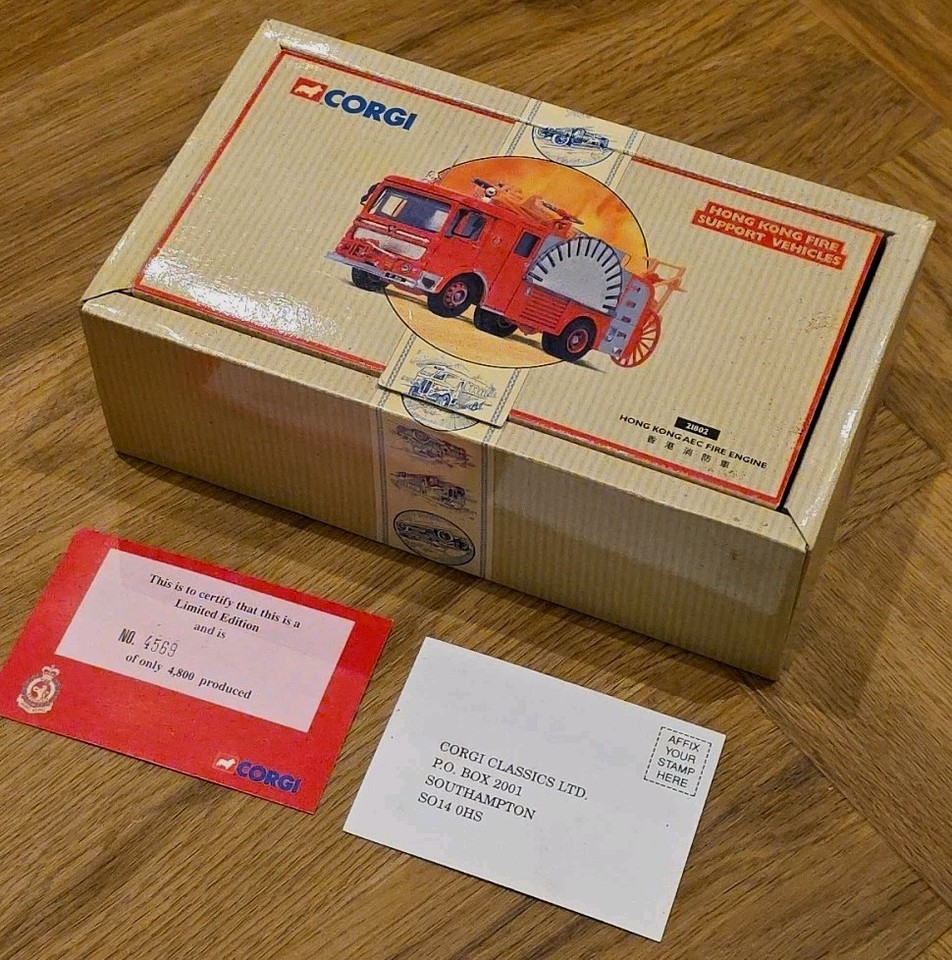 Corgi Classics 21802 AEC Fire Engine Hong Kong Ltd Edition 1999 MIB ...