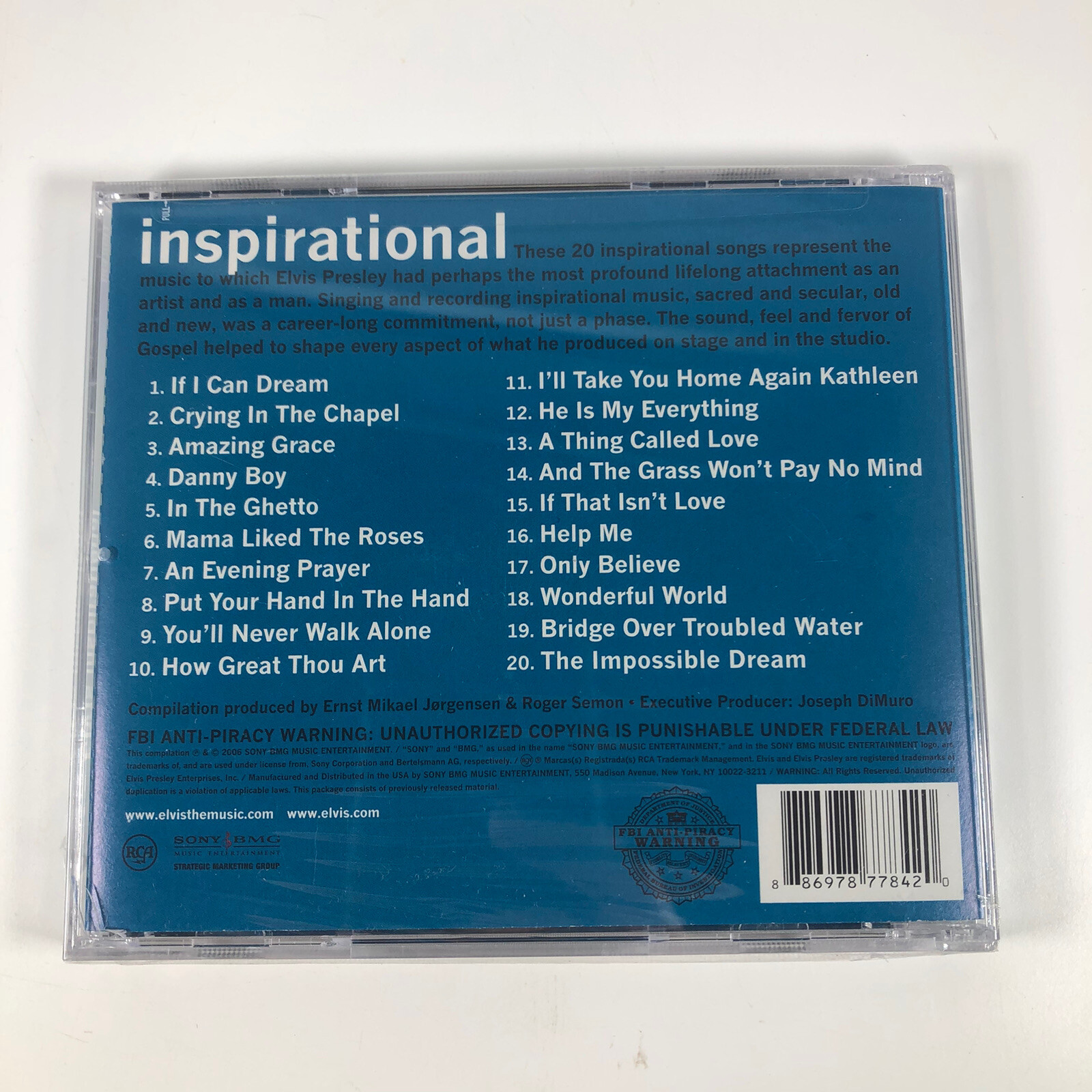 Elvis Presley Inspirational CD New Sealed With 20 Tracks 828767743424| eBay