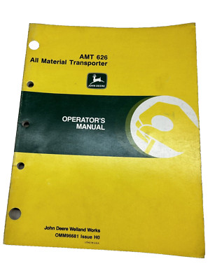 John Deere AMT 626 All Material Transporter Operators Manual OMM96681 ...