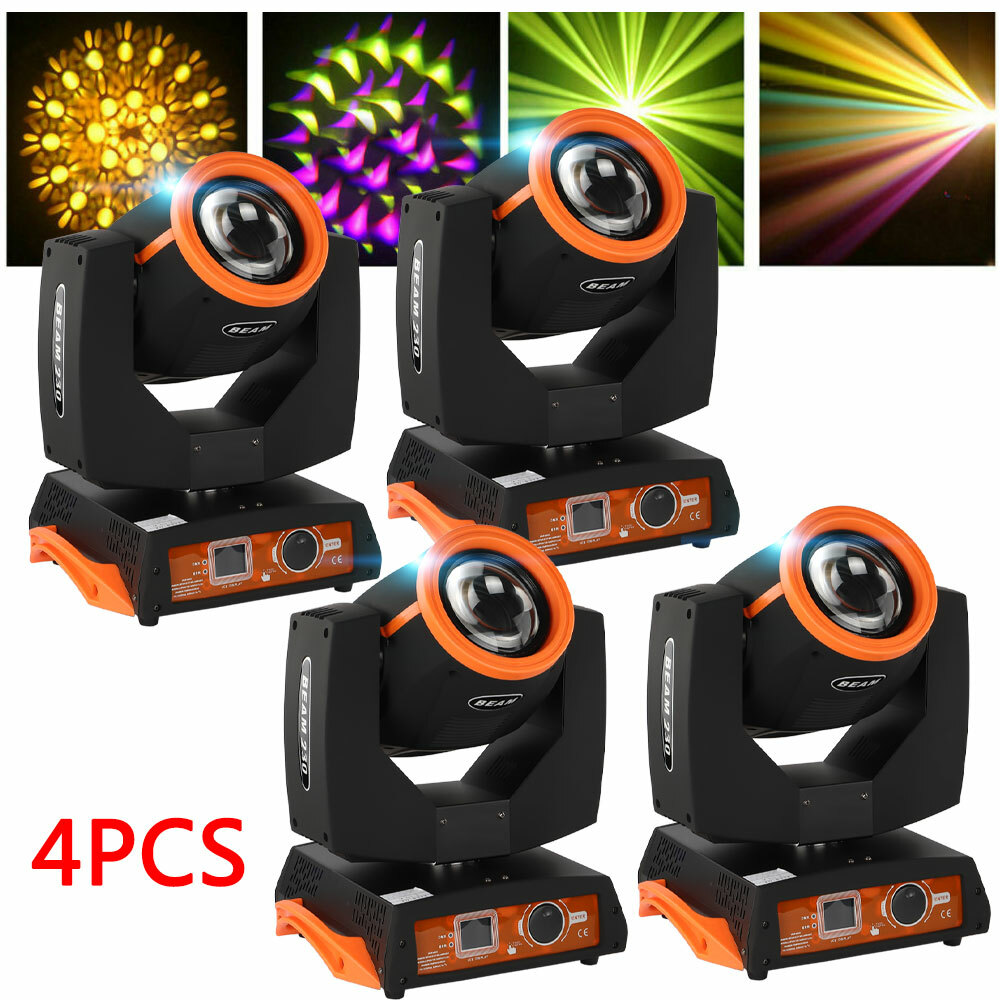 4PCS 230W 7R Sharpy Gobos Moving Head Beam Stage Lighting Zoom 16+8 ...