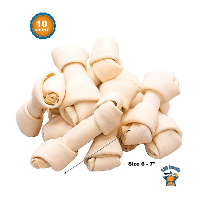 Rawhide Bones 6-7" 10 Count - 100% Natural Beef Hide Chew Bones From ...