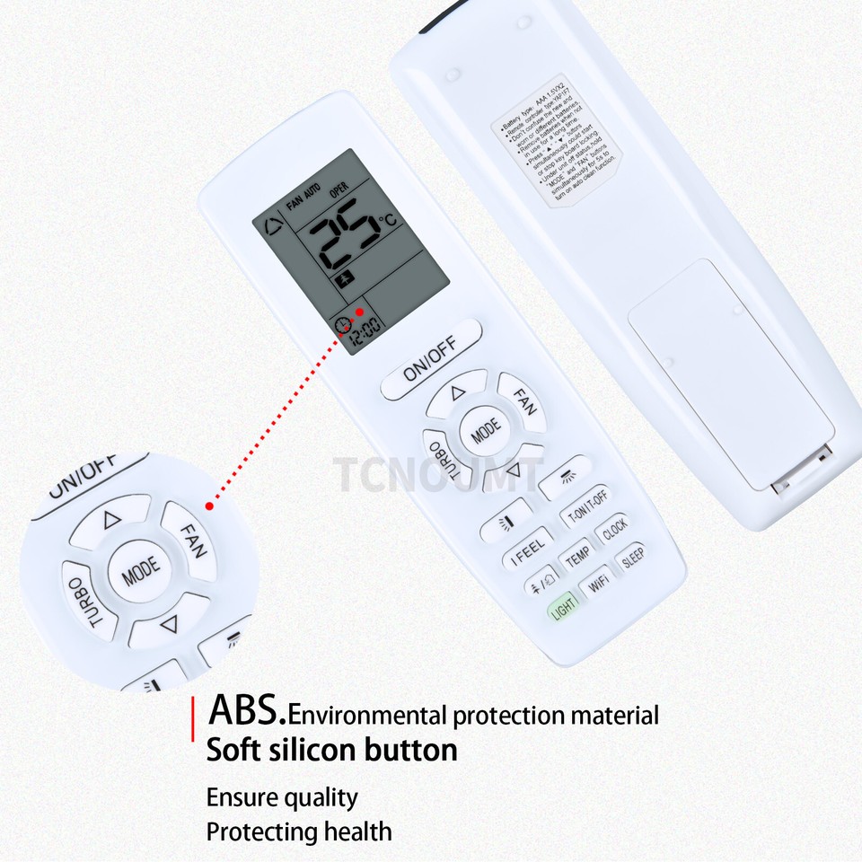 New YAP1F7 Replacement Remote Control For GREE AC A/C Air Conditioner ...