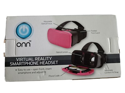 Onn Virtual Reality Smartphone Headset iPhone and Samsung screens up to ...
