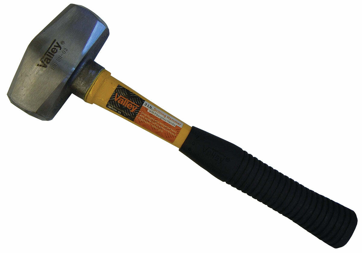 3lb Drilling Hammer with 11" Fiber Glass Handle and Grip | eBay