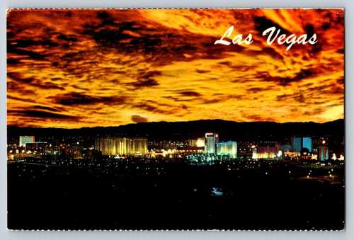 Postcard Las Vegas Magnificent Nevada Sunset Unposted Chrome | eBay