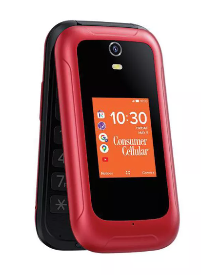 New Sealed Consumer Cellular Iris Flip Phone (8GB) 5.0MP Camera 4G LTE ...