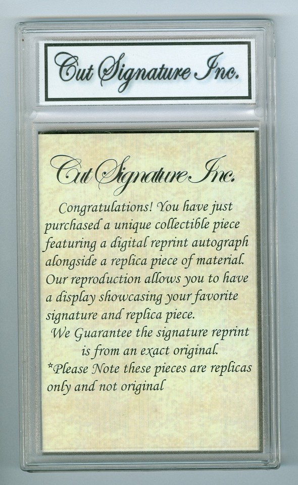 Joe Theismann Signature INC Facsimilie Autograph Slabbed Replica card ...