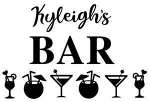 Personalised Bar Vinyl Decal Sticker Bundle - Ideal DIY Gift Box | eBay