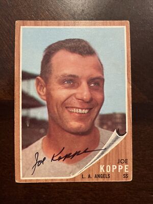 JOE KOPPE 1962 TOPPS AUTOGRAPHED SIGNED AUTO BASEBALL CARD 39 ANGELS | eBay
