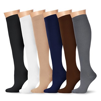Graduated Compression Socks, Ankle Sleeve, Gel Lined Sock, Toe ...