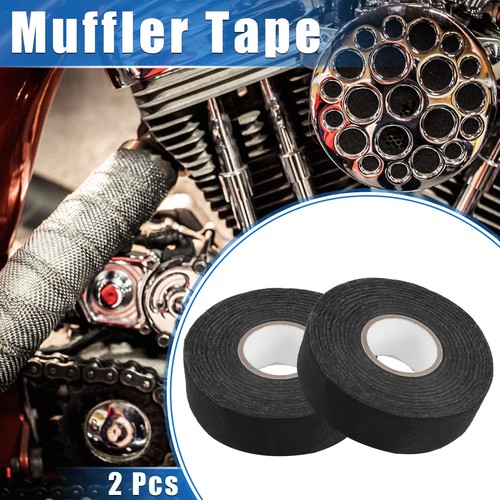 2 Pcs Muffler Tape 1.2 Inch x 66 Ft Universal for Car Noise Protection ...