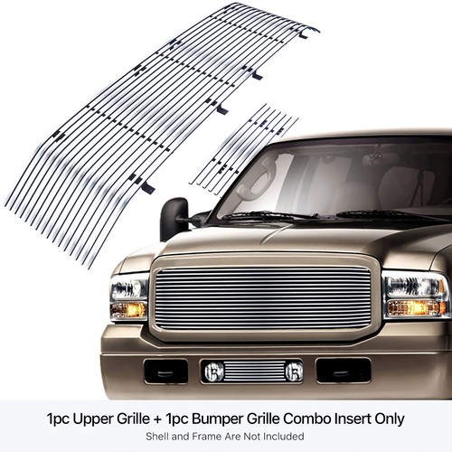 Fits 2005-2007 Ford Excursion/F-250 Stainless Chrome Billet Grille ...