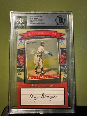 Ray Benge /24 2017 HA Historic Autographs Originals 1933 Goudey Auto | eBay