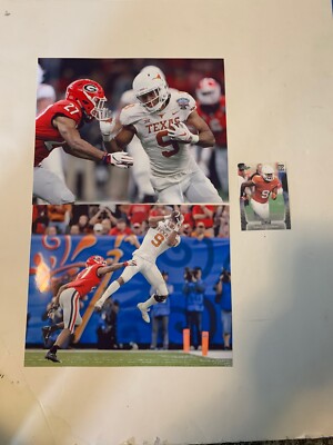 Collin Johnson Texas Longhorns Unsigned 2 8x10 football photos & rookie ...