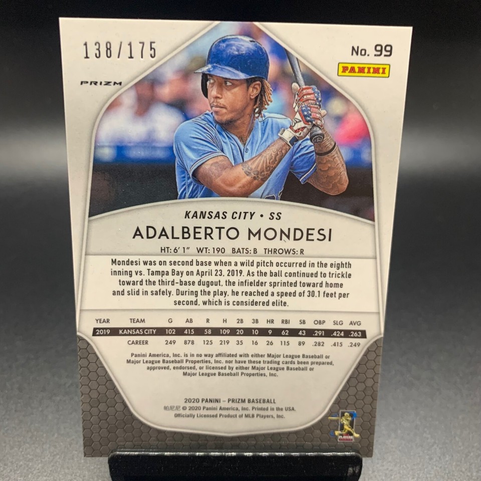 2020 Panini Prizm #99 Adalberto Mondesi Blue Mojo Prizm /175 Kansas ...