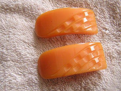 Vintage Carved Bakelite Clip Pin Pins Set of Two | eBay