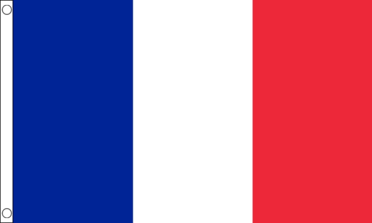 France Flag - Large 5 x 3 FT - 100% Polyester With Eyelets National ...