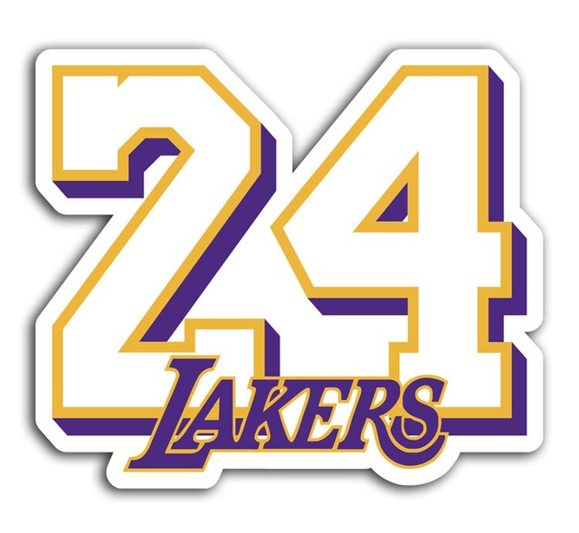 Lakers Kobe Bryant Sticker 24 Basketball Decals NBA (Large) | eBay