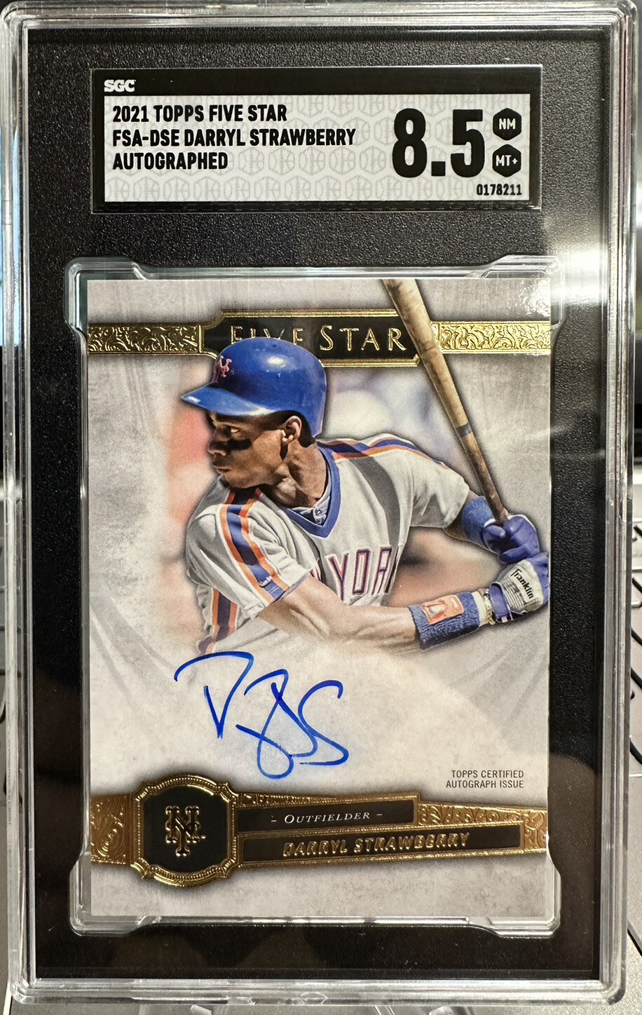2021 TOPPS FIVE STAR DARRYL STRAWBERRY ON CARD AUTO AUTOGRAPH METS ...