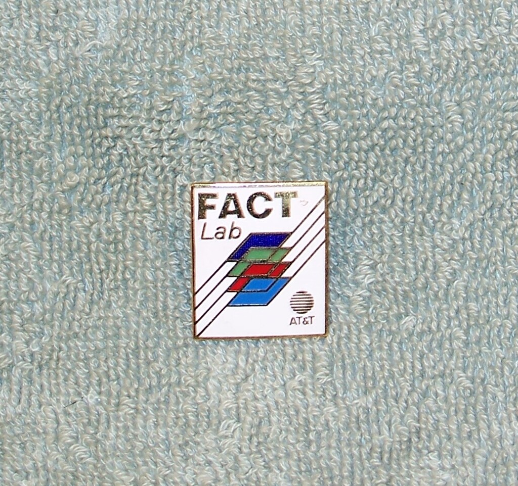 Vintage AT&T FACT Lab Lapel Pin Tie Tack, Goldtone, I… - Gem
