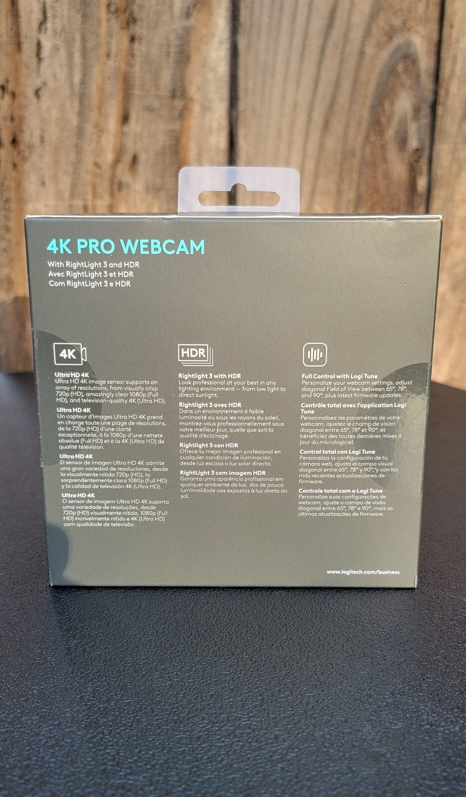 Logitech 4K Pro 4096 x 2160 Webcam w/ Noise Canceling Mic Black,New Not ...