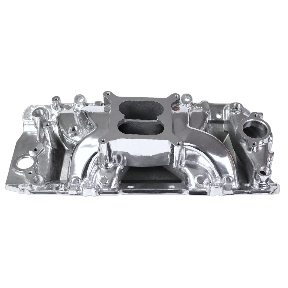 Polished BBC Dual Oval Port Intake Manifold For Big Block Chevy 396 402 ...