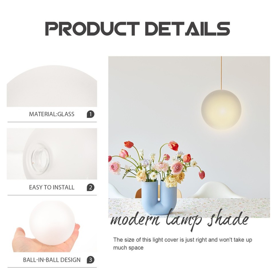 Pendant Globes Replacement Glass Lamp Shades for Light Fixture Modern ...