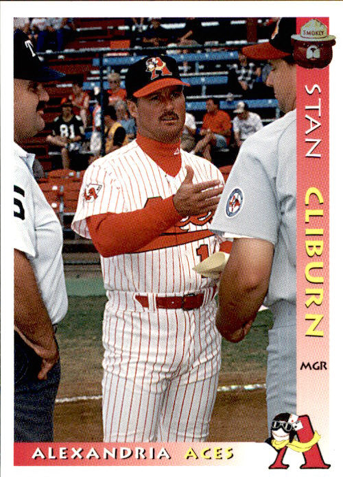 1996 Alexandria Aces Grandstand #24 Stan Cliburn Manager Baseball Card ...