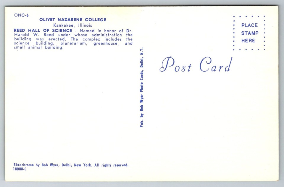 Olivet Nazarene College Reed Hall of Science, Kankakee, Illinois LC05 ...