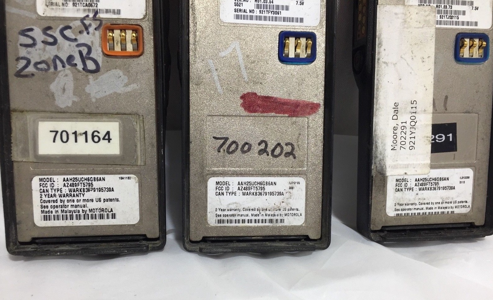 LOT OF 3 MOTOROLA MTX8250 AAH25UCH6GB6AN HANDIE-TALKIE RADIOS | eBay