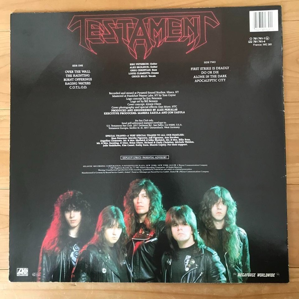 Testament / The Legacy 1987 EU LP Megaforce Worldwide Records 7817411 ...