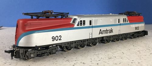 AHM HO cat. no. 5160-D GG-1 electric loco AMTRAK-902 tested, C-6 V/G ...