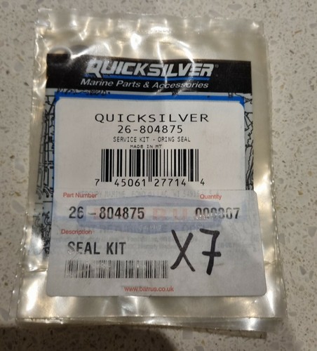 QUICKSILVER MERCURY MARINER 75 90 115HP OPTIMAX INJECTOR SEAL KIT 26 ...