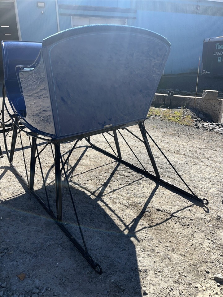 Antique Blue Restored Portland Cutter Sleigh With Shafts, Horse Drawn ...