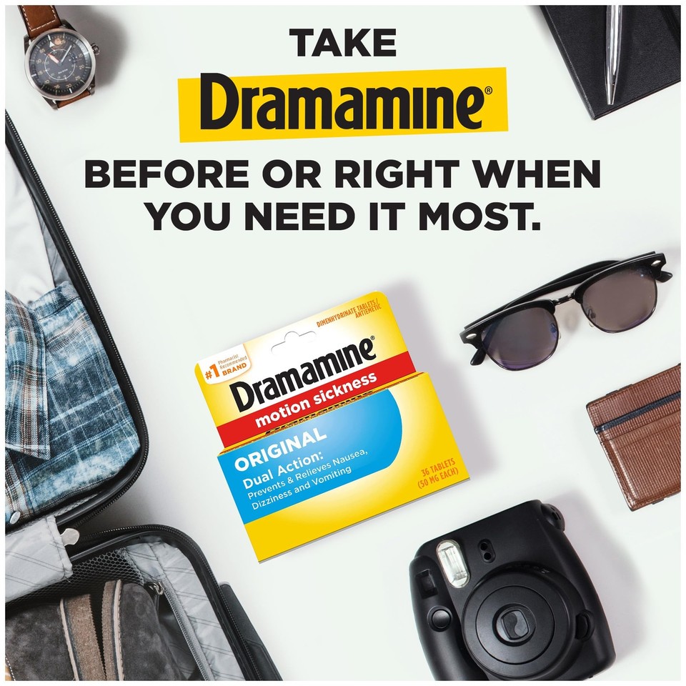 Dramamine Original Motion Sickness Relief 36 Count 831248001999 | eBay