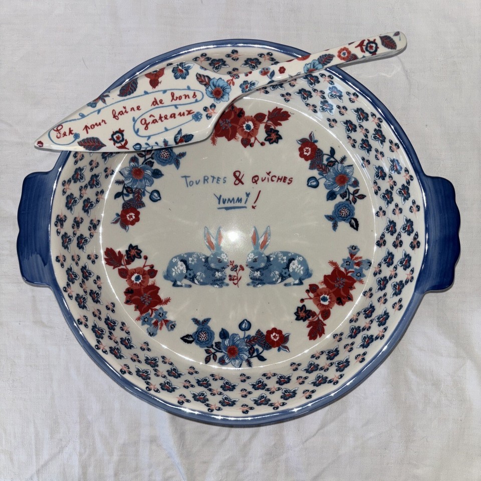 Anthropologie NATHALIE LETE Pie Dish & cake server BIBELOT French ...