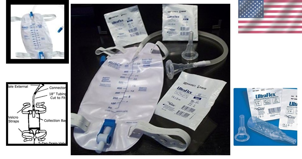 Complete Kit Urinary Incontinence One-Week, 7-Condom Catheters Self ...