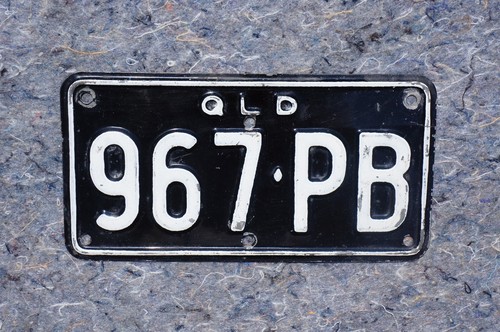Vintage QUEENSLAND MOTORCYCLE License Plate AUSTRALIA | eBay UK