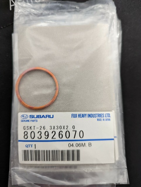 Subaru OEM Differential Drain Plug Gasket P/n 803926070 for sale online ...