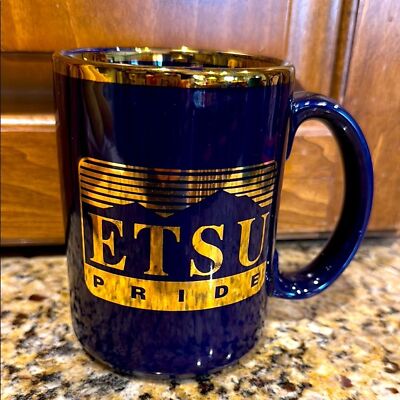 ETSU East Tennessee State University blue and gold mug ETSU Pride EUC ...