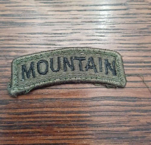 MOUNTAIN ROCKER TAB SUBDUED GREEN Military Vet Biker US ARMY Patch ...