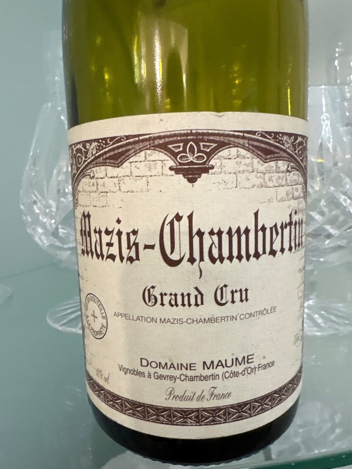 1995 Domaine Maume Mazis-Chambertin Grand Cru France Wine Empty Bottle ...