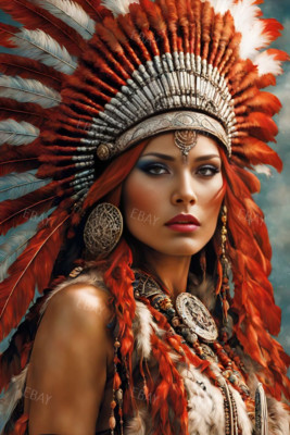 Native American Curvy Girl Model Photo Risque 4x6 Art Print A8910 | eBay