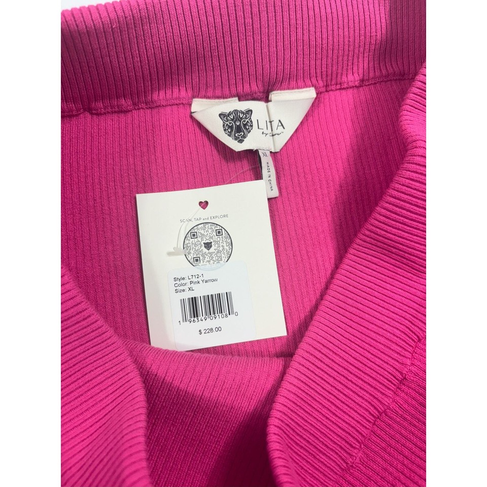 Lita by Ciara NWT Side Button Rib Skirt Pink Yarrow Size X-Large MSRP ...